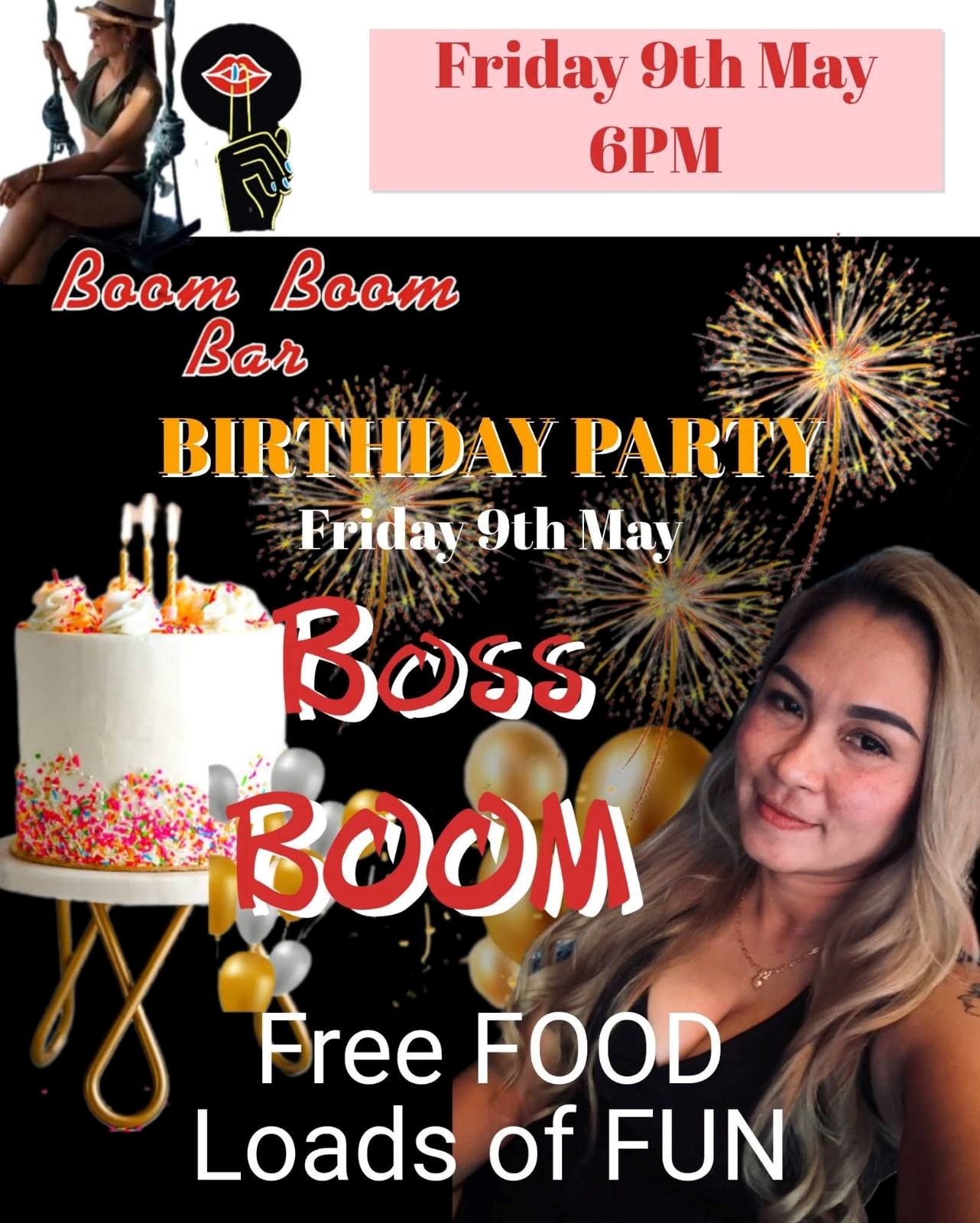 Boss Boom Birthday Party 2025 – Boom Boom Bar